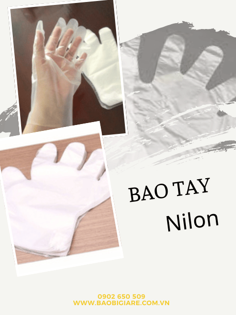 Bao tay nilon, găng tay nilon giá rẻ dùng 1 lần